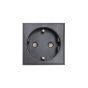 Soho Euro Module 16A European Socket Round Pin Black - Elesi