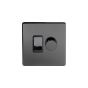Soho Lighting Black Nickel dimmer and rocker switch combo Blk Ins ...