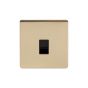 Soho Lighting Brushed Brass 1 Gang Data Socket RJ45 Ethernet Cat5 Black ...