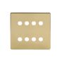 Soho Lighting Brushed Brass 8 Gang CM Circular Module Grid Switch Plate ...