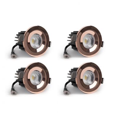 10 Pack - Antique Copper CCT Fire Rated LED Dimmable 10W IP65 Downlight ...