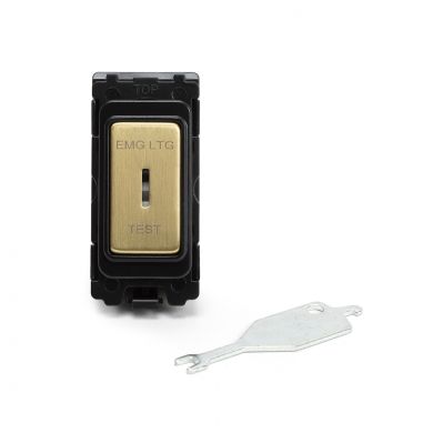 Soho Lighting Brushed Brass 20AX Double Pole Grid Switch - Elesi