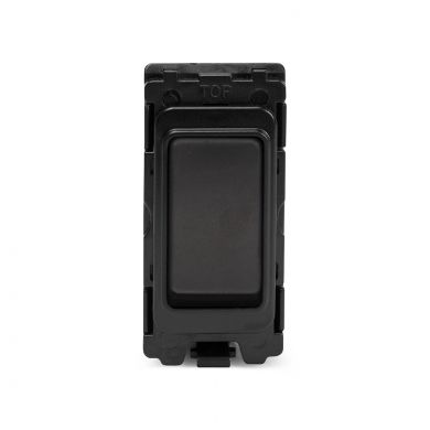 The Camden Collection Matt Black 20AX 2 Way RM-Grid Switch Module - Elesi