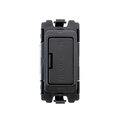 The Camden Collection Matt Black 20A Double Pole RM-Grid Switch Module ...