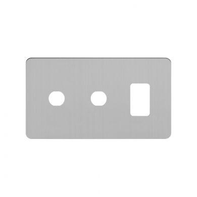 Soho Lighting Brushed Chrome 4 Gang 1RM+3CM Dual Module Grid Switch ...