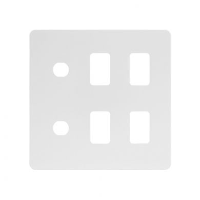 Soho Lighting White Metal 1 Gang CM Circular Module Grid Switch Plate ...