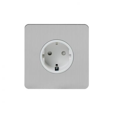 Soho Lighting Brushed Chrome Flat Plate 13A 2 Gang DP USB Switched ...