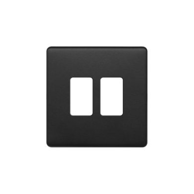 Soho Lighting Matt Black 6 Gang RM Rectangular Module Grid Switch Plate ...