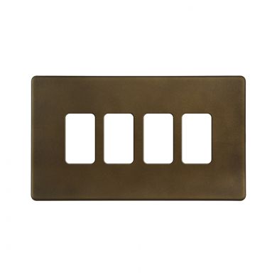 Soho Lighting Vintage Brass 2 Gang RM Rectangular Module Grid Switch ...