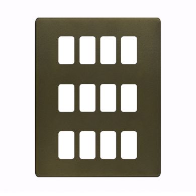 Soho Lighting Bronze 3 Gang 2RM+1CM Dual Module Grid Switch Plate - Elesi