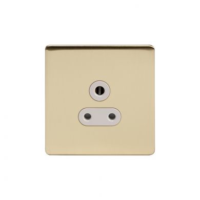 Soho Lighting Brushed Brass 13A 2 Gang Switched Socket, Double Pole Wht ...