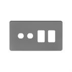 Soho Lighting Black Nickel 4 Gang 2RM+2CM Dual Module Grid Switch Plate ...