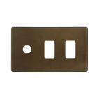 Soho Lighting Brushed Brass 3 Gang 2RM+1CM Dual Module Grid Switch ...