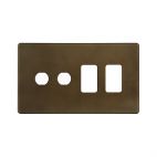 Soho Lighting Brushed Brass 4 Gang 2RM+2CM Dual Module Grid Switch ...