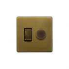 Soho Lighting Vintage Brass Dimmer and Rocker Switch Combo (2 Way ...