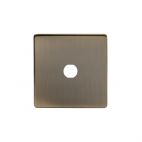 Soho Lighting Old Brass 1 Gang CM Circular Module Grid Switch Plate - Elesi