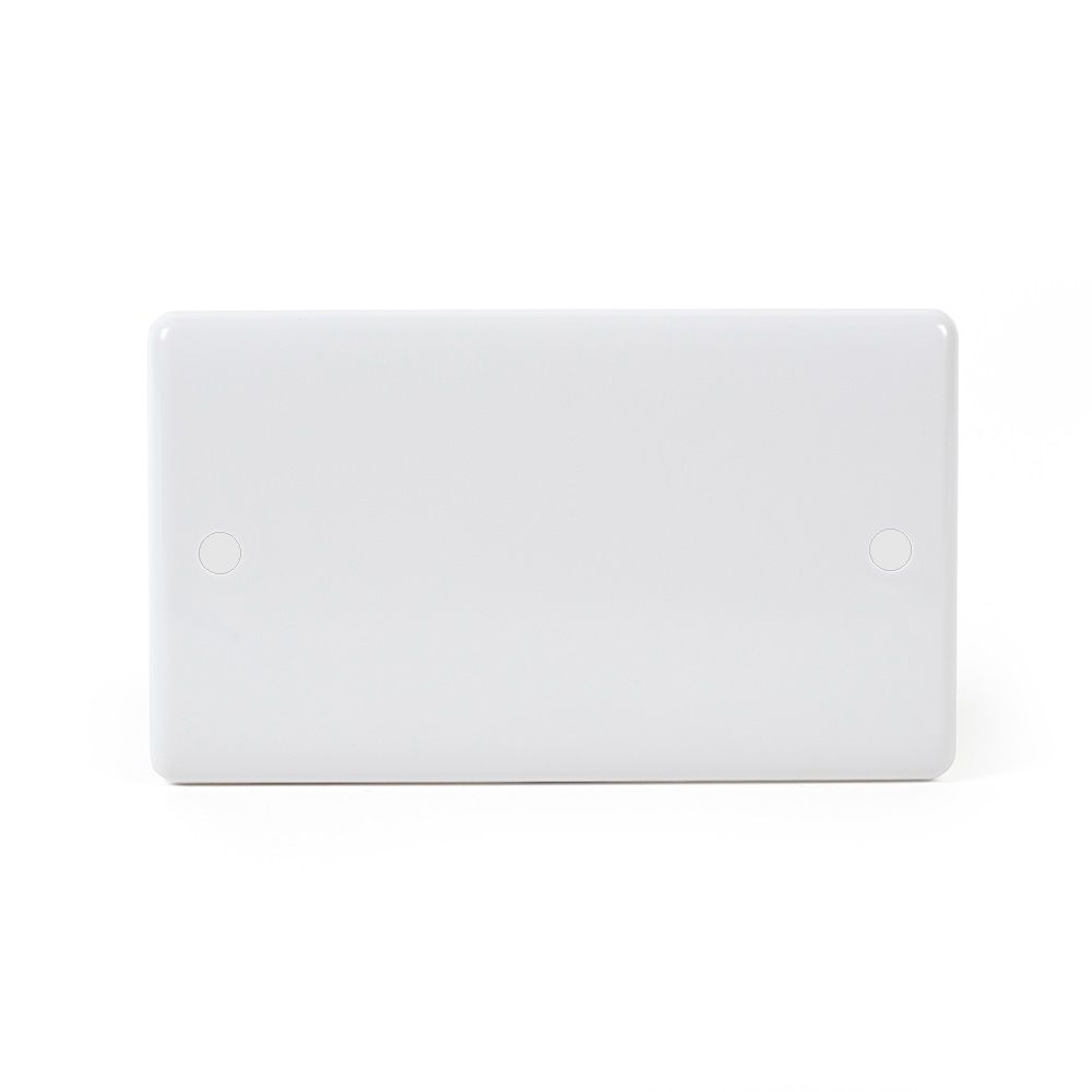 White Blanking Plate | Double 2 Gang - Elesi