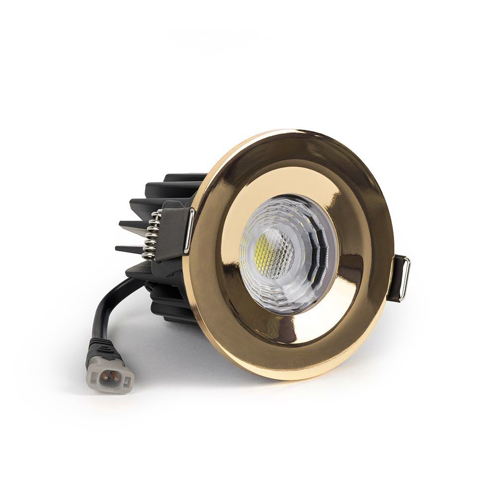 Polished Brass Downlights LED | Fire Rated Fixed LED IP65 Dimmable - Elesi