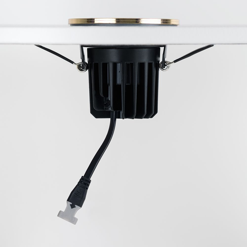 Polished Brass Downlights LED | Fire Rated Fixed LED IP65 Dimmable - Elesi