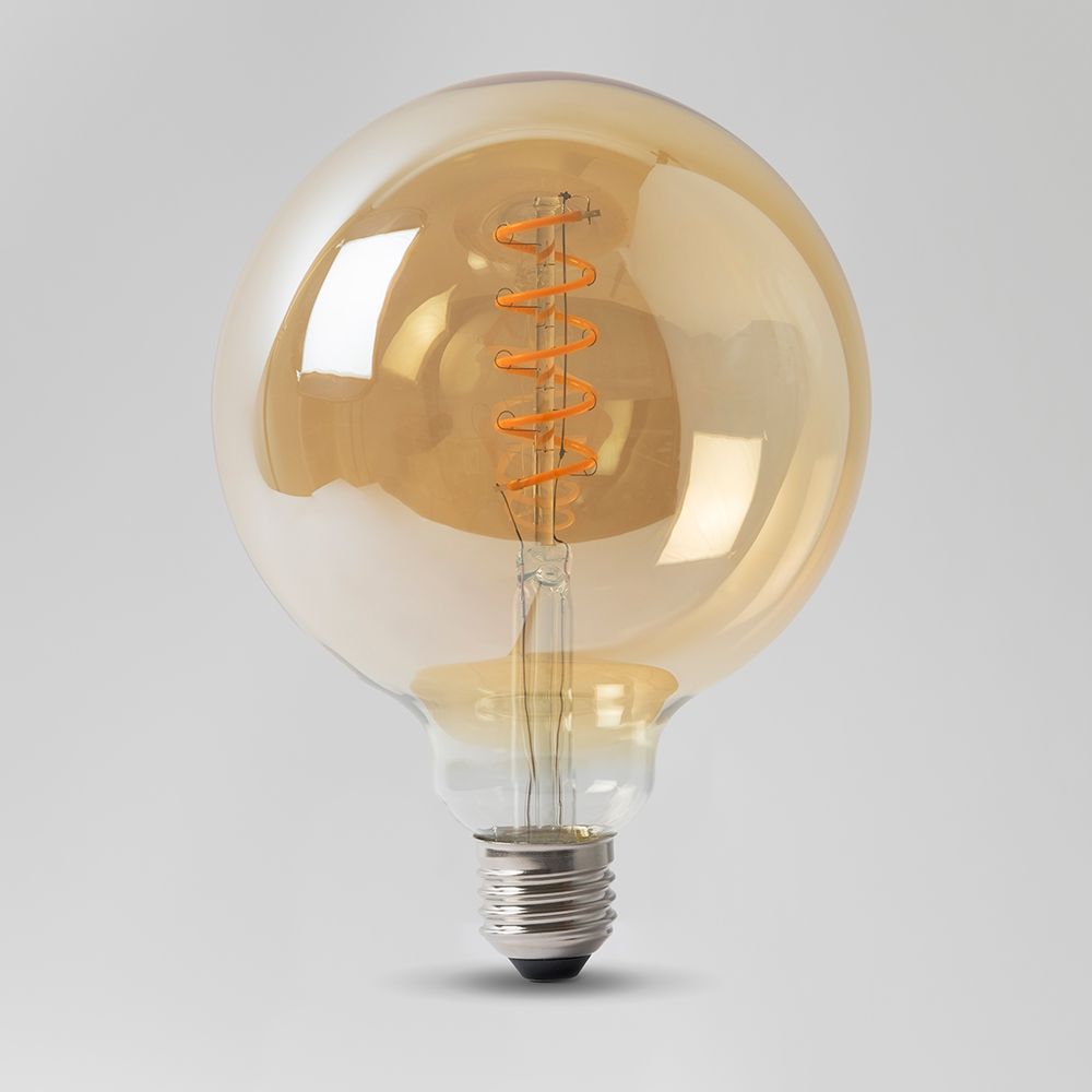 G125 LED Globe | G125 Bulb 4W E27 1800K | Spiral Filament - Elesi