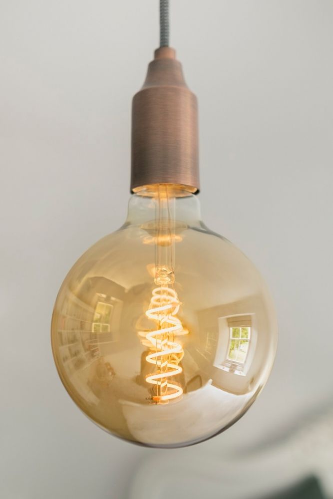 G125 LED Globe | G125 Bulb 4W E27 1800K | Spiral Filament - Elesi