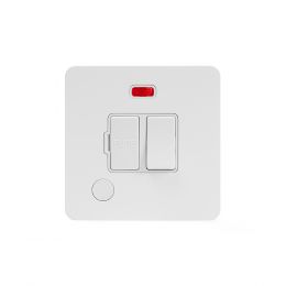White Flat Plate Sockets & Switches | Soho White Metal Switches & Sockets