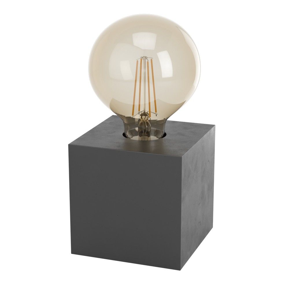 Eglo PRESTWICK 2 Black Wooden Cube Table Light - Elesi