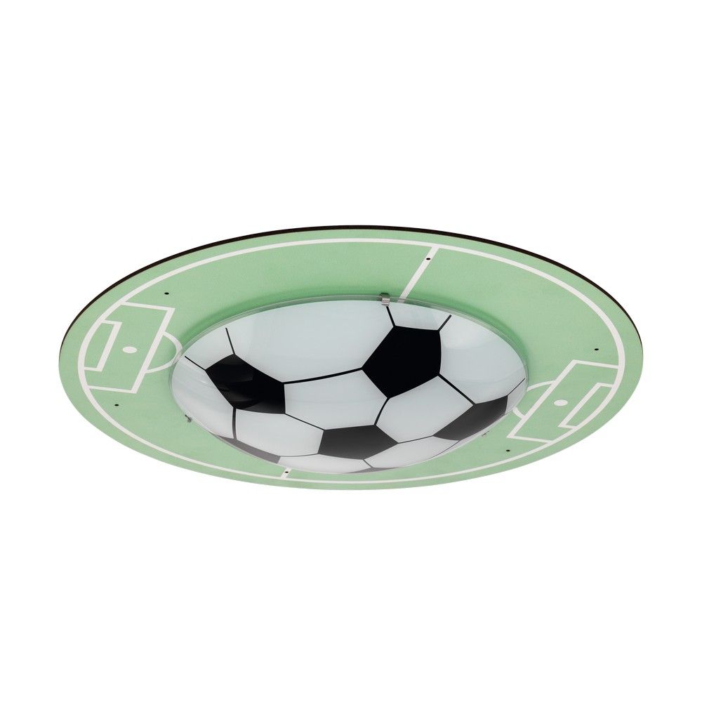 Eglo TABARA White Black & Green Football Ceiling Light - Elesi