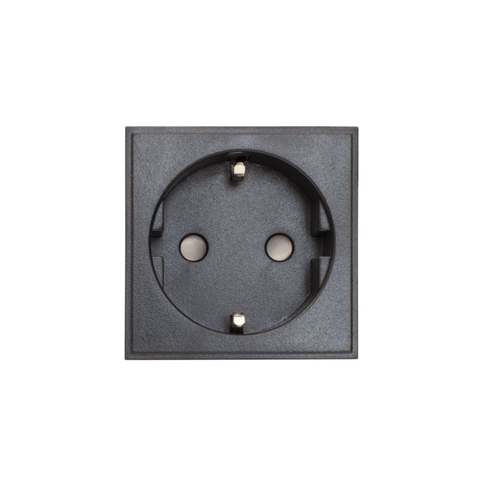 Soho Euro Module 16A European Socket Round Pin Black - Elesi