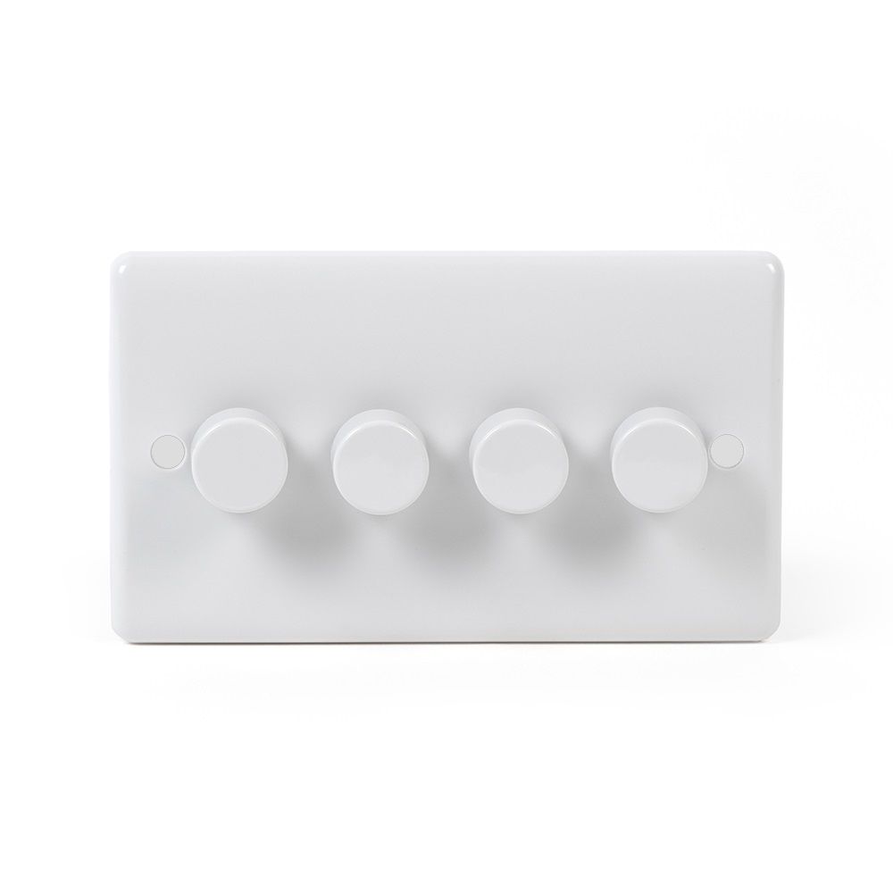 4 Gang Dimmer Switch White | 4 Gang Dimmer Switch For LED Lights - Elesi