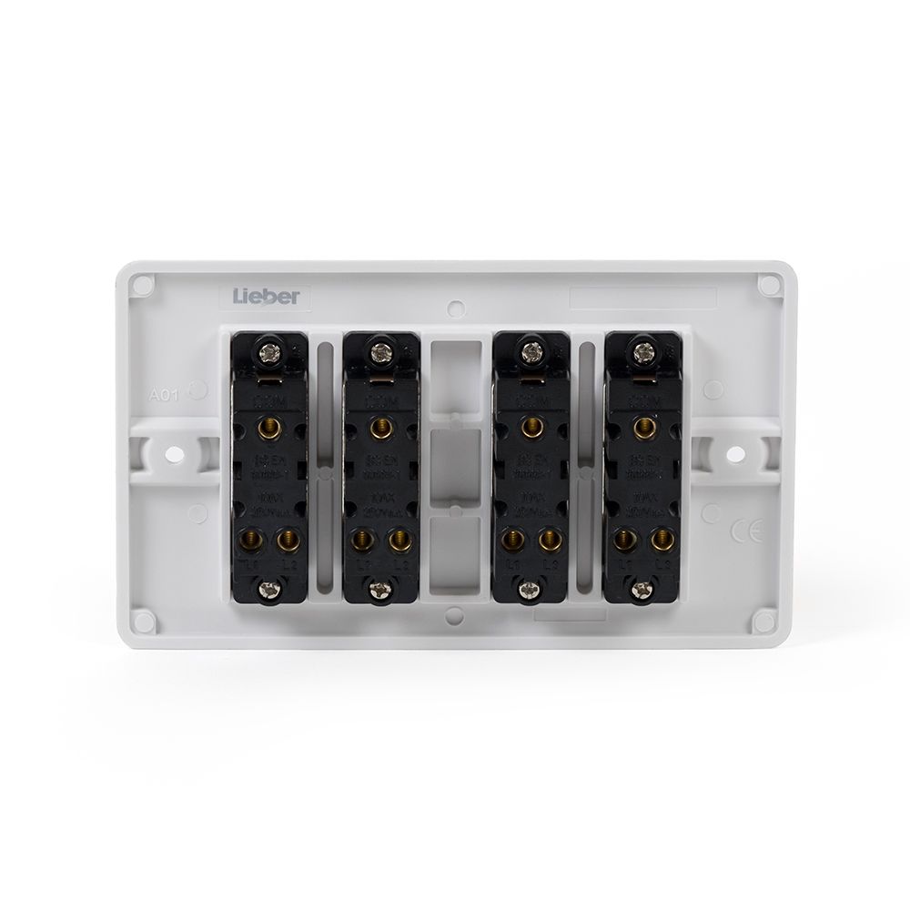 4 Gang Light Switch White | 4 Gang Switch - Elesi