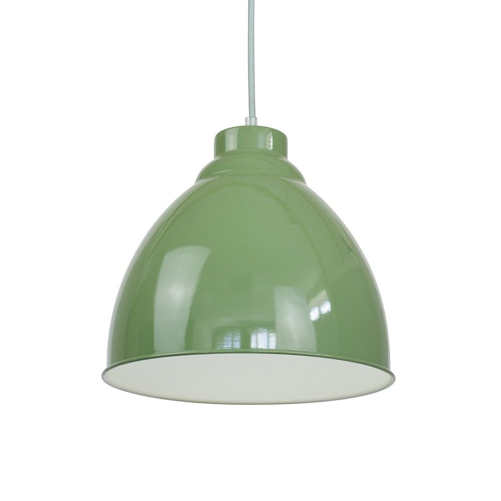 Olive Green Pendant Light - Oxford Vintage - Soho Lighting - Elesi