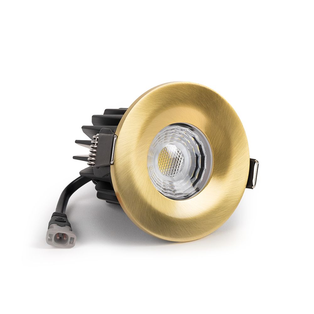 Brushed Brass Downlight |Fire Rated Fixed LED Downlights Dimmable - Elesi