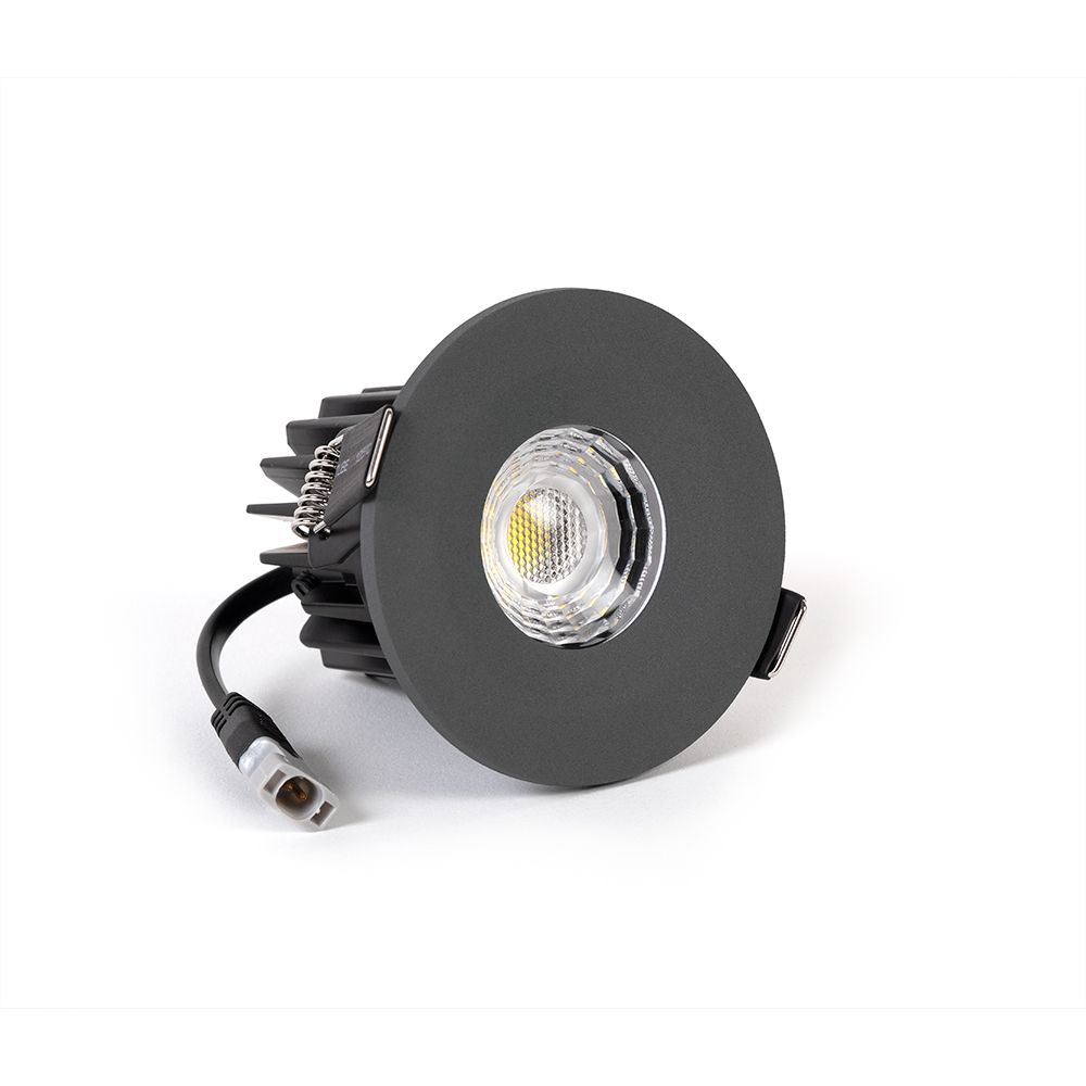 Graphite Grey Downlights LED | Fire Rated Fixed LED IP65 Dimmable - Elesi