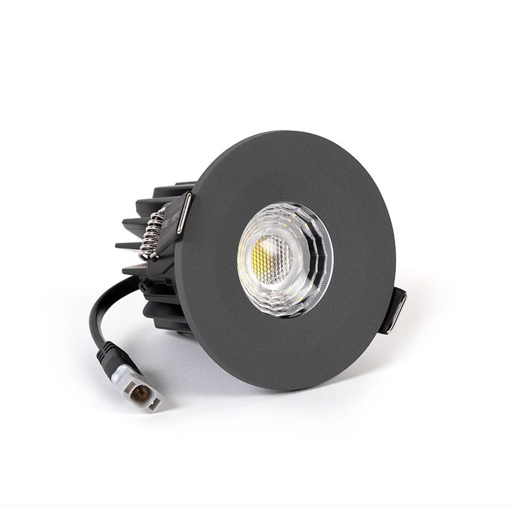 8 Pack - Graphite Grey CCT Fire Rated LED Dimmable 10W IP65 Downlight ...