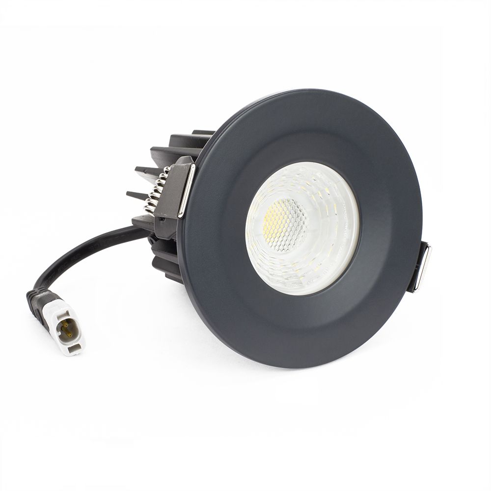 Anthracite Downlights LED | Fire Rated Fixed LED IP65 Dimmable - Elesi
