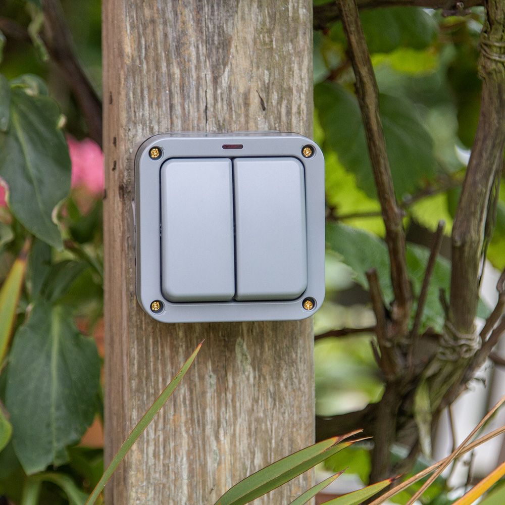 20A 2 Gang 2 Way Outdoor Switch IP66 With Neon | Weatherproof Switch ...