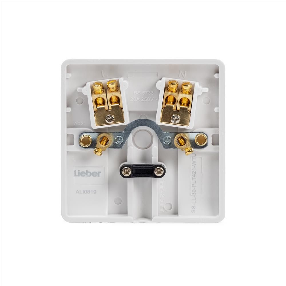 Lieber Silk White 20A Flex Outlet - Curved Edge - Elesi Lieber Silk White 20A Flex Outlet - Curved Edge - Elesi