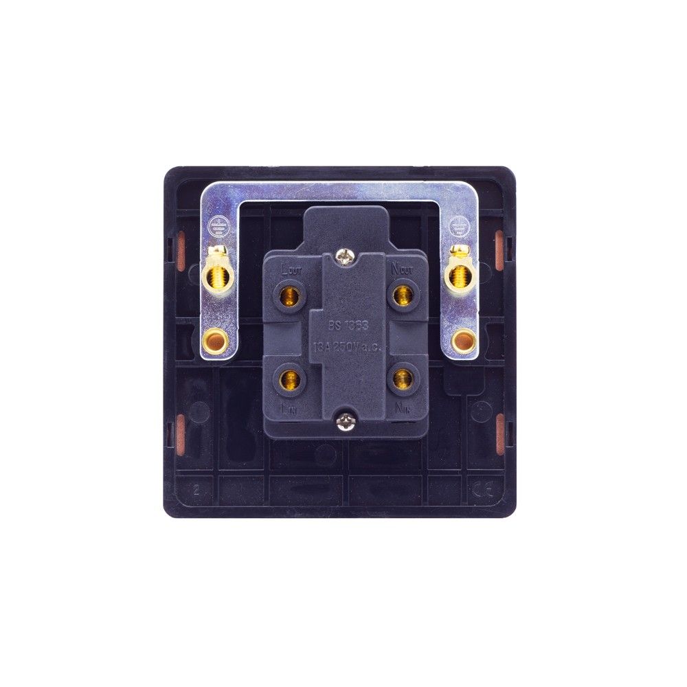 Lieber Brushed Copper 13A UnSwitched Fuse Connection Unit - Black ... Lieber Brushed Copper 13A UnSwitched Fuse Connection Unit - Black ...