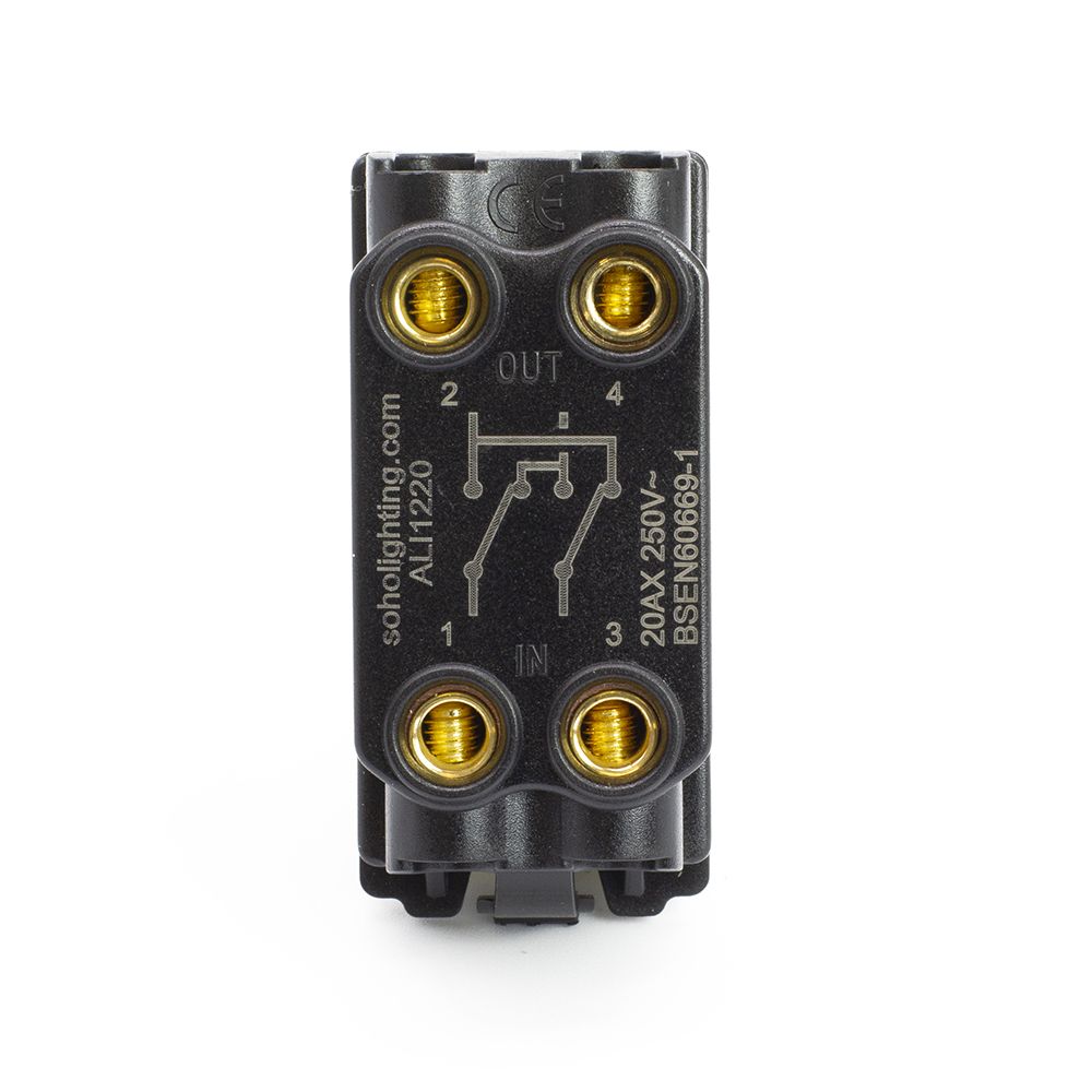 Brushed Chrome Intermediate Grid Switch | Soho Lighting 20AX - Elesi