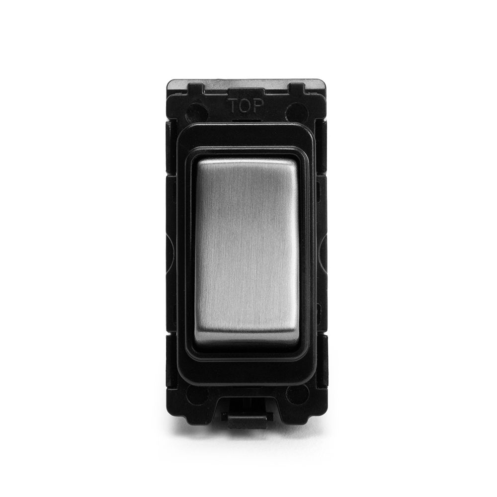 Retractive Grid Switch | Soho Lighting Brushed Chrome 20AX 1 Way - Elesi