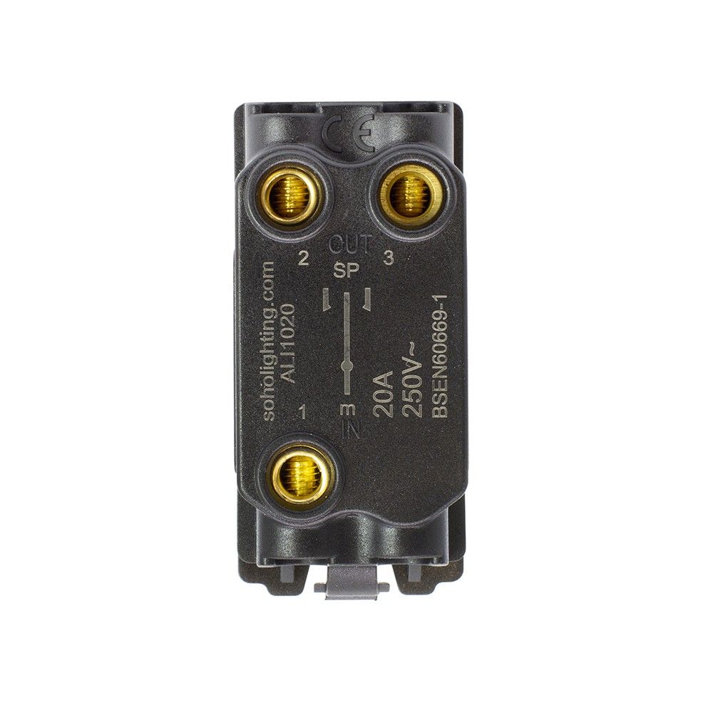 Soho Lighting Brushed Brass 20A 2 Way & Off Retractive CM-Grid Toggle ...