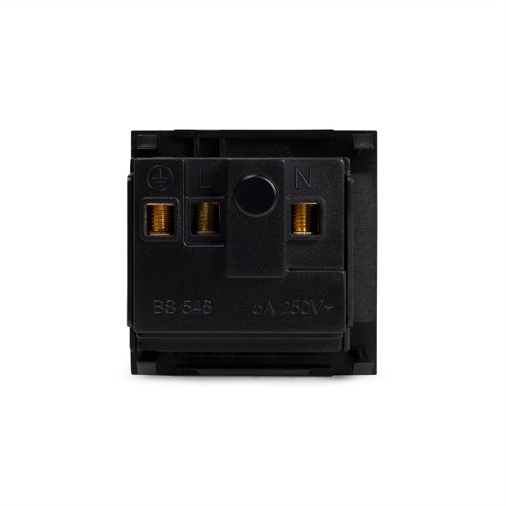 Soho Lighting Black 5A UK Round Pin EM-Euro Module - Elesi