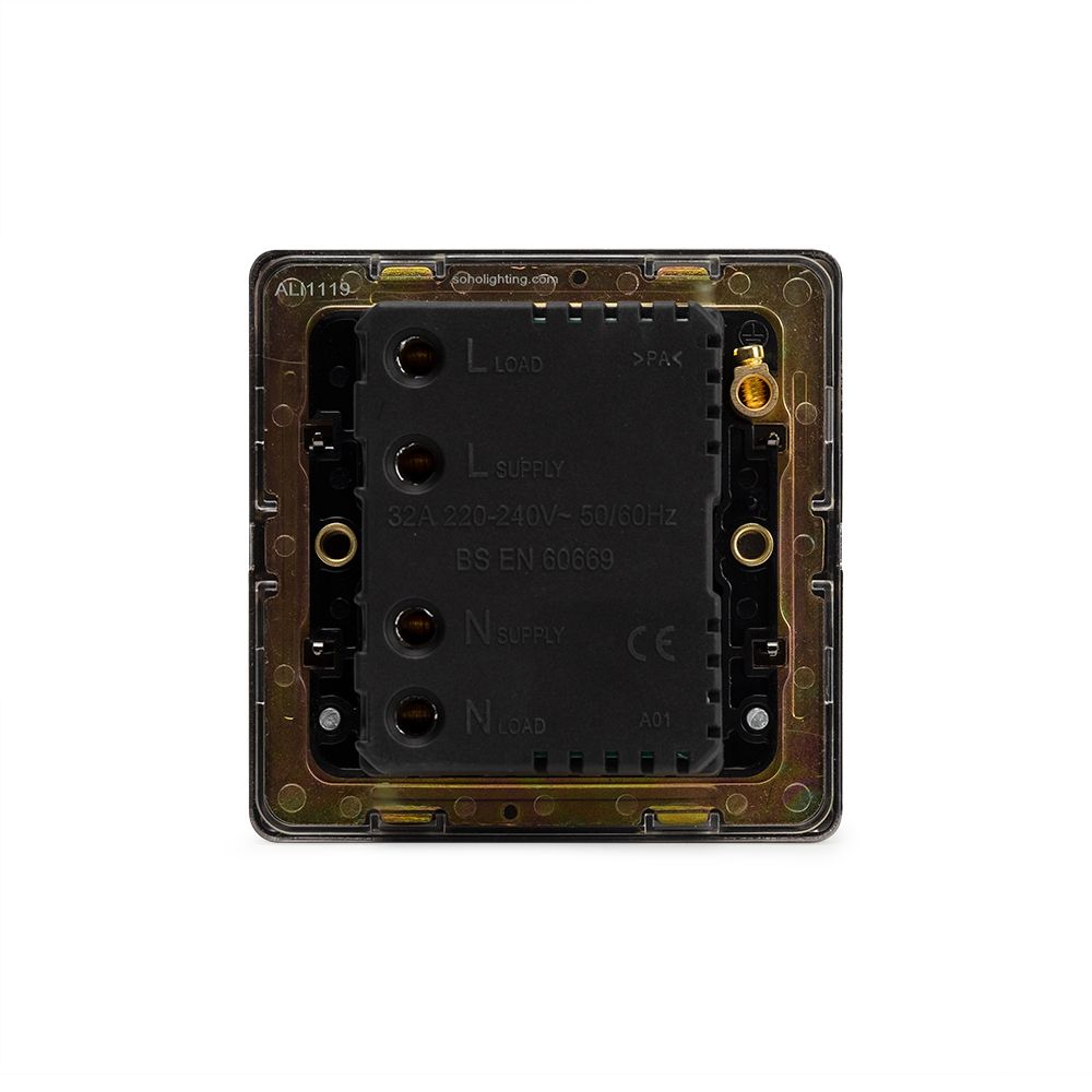 Soho Lighting Flat Plate Black Nickel 32A Key Card Switch With Black ...