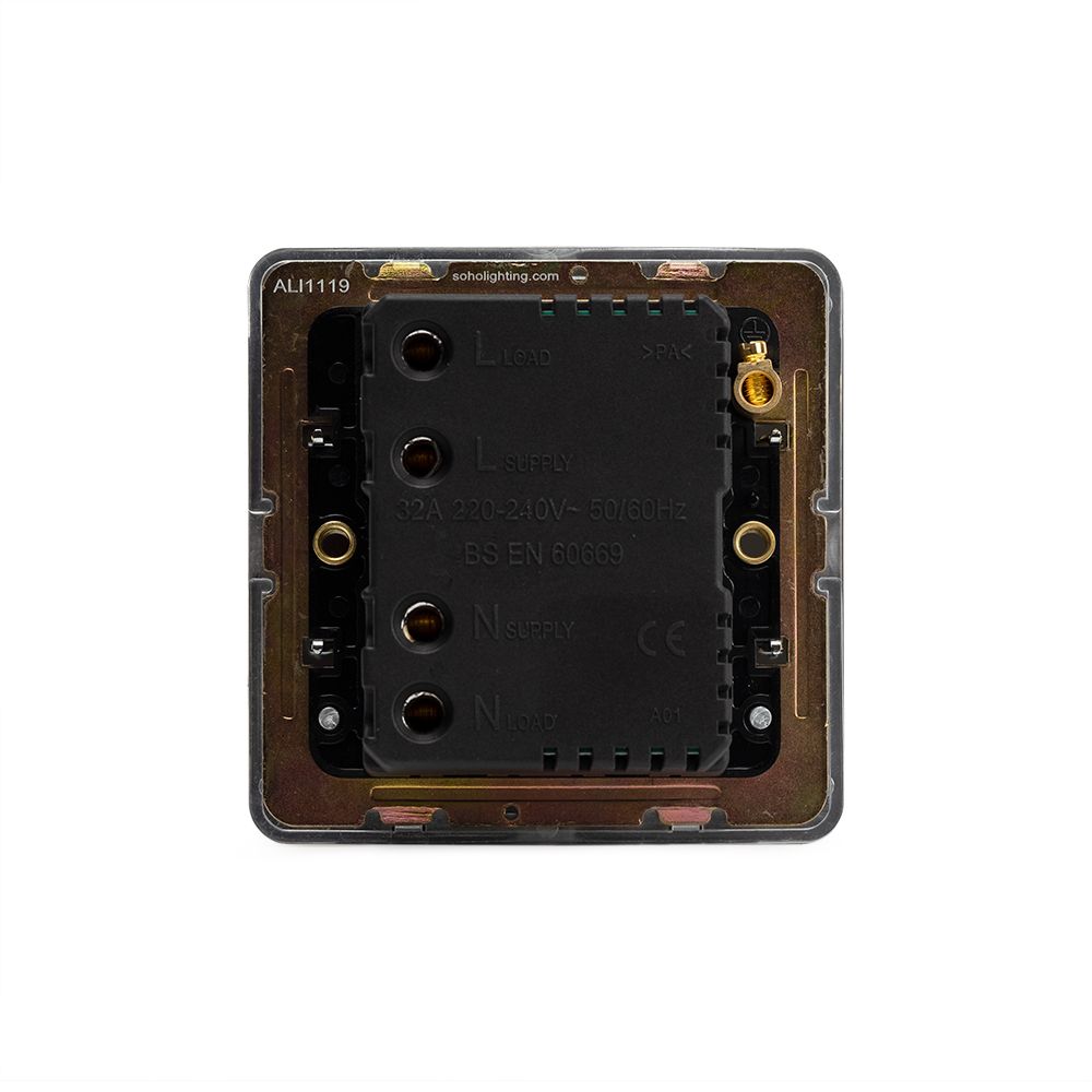 Soho Lighting Flat Plate Polished Chrome 32A Key Card Switch With Black ...