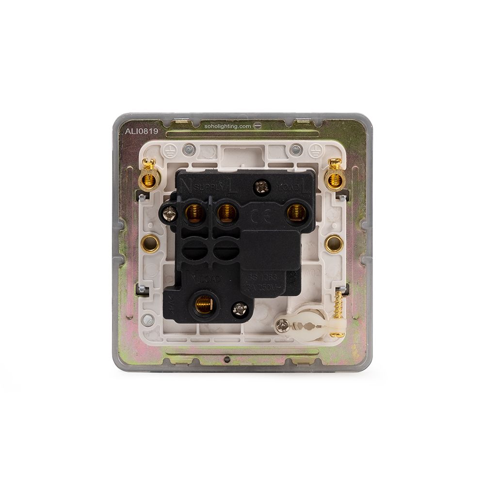 Soho Lighting White Metal Flat Plate 13A Switched Fuse Connection Unit ...