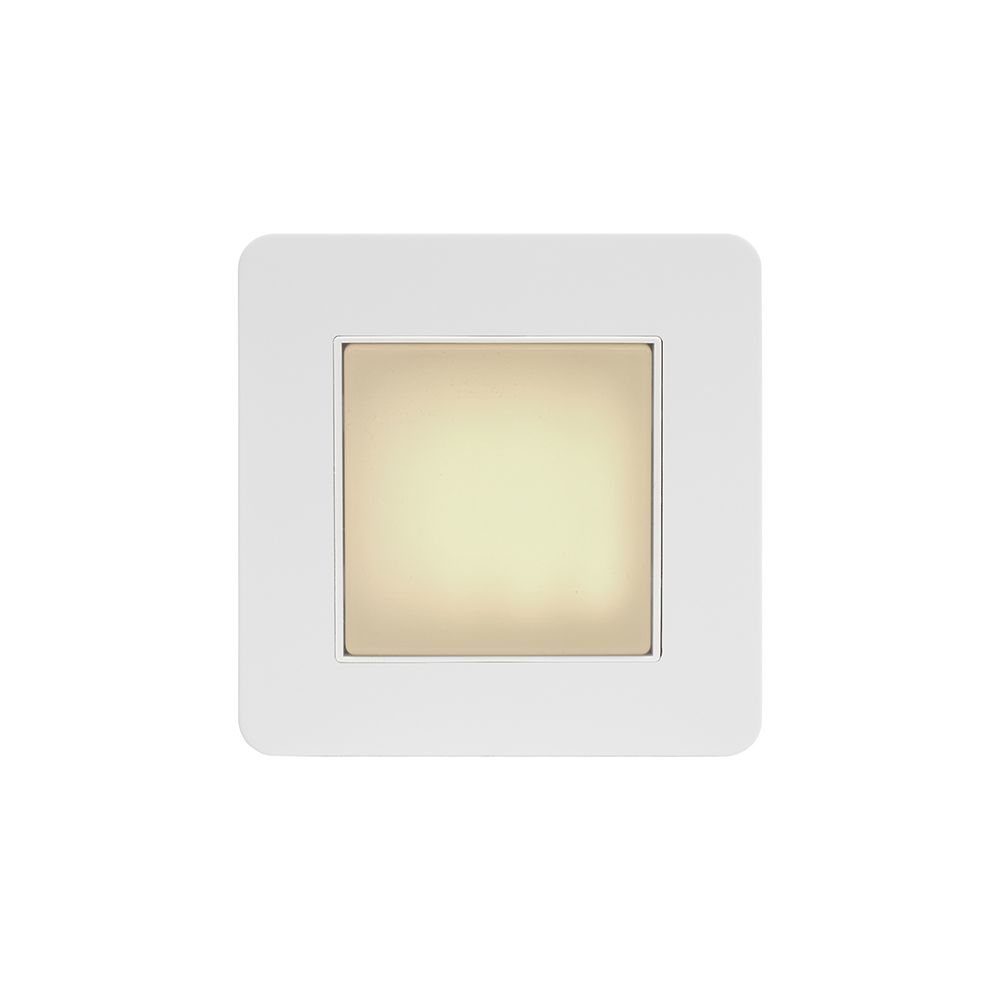 Soho Lighting White Metal Flat Plate LED Stair Light - Warm White - Elesi