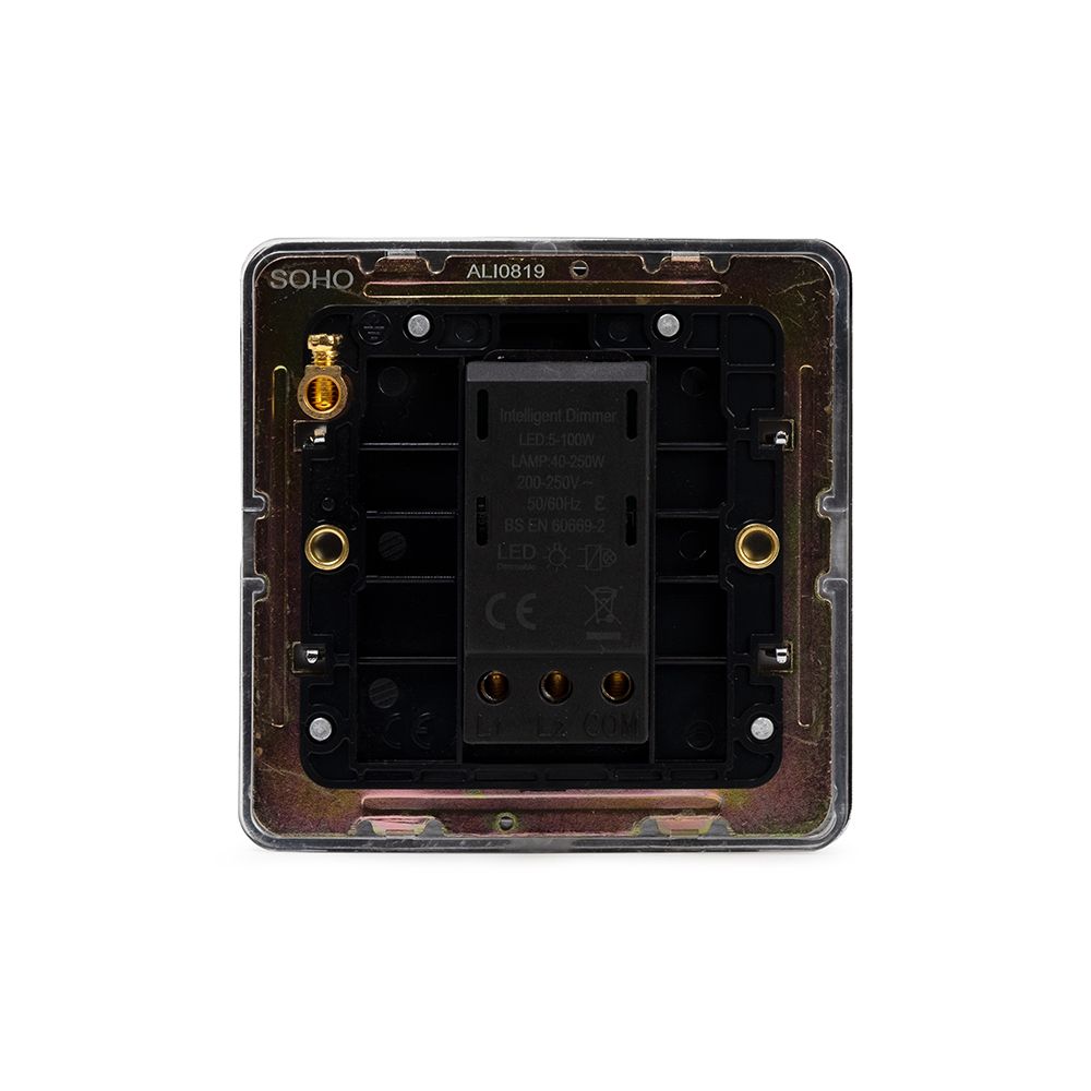 Soho Lighting Polished Chrome Flat Plate 250W 1 Gang 2 Way Trailing ...