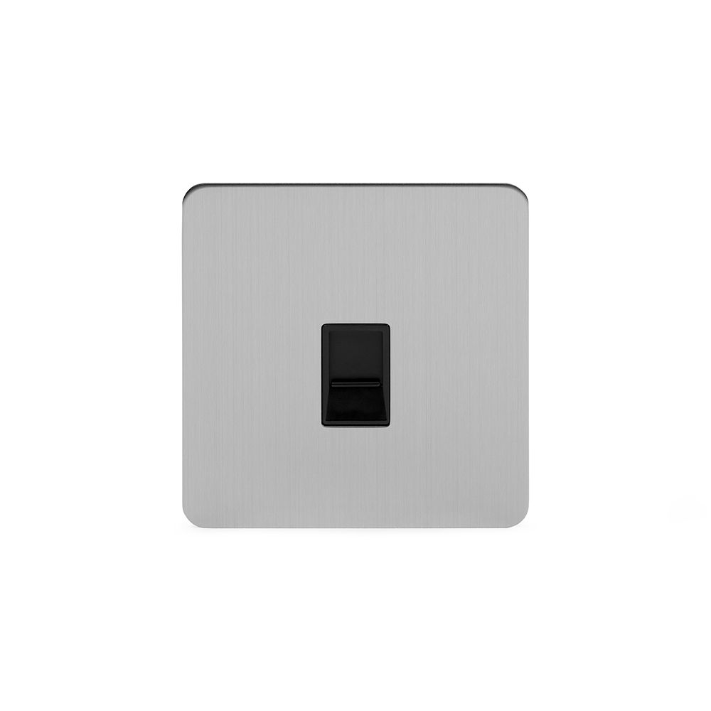 Soho Lighting Brushed Chrome Flat Plate 1 Gang Data Socket RJ45 ...