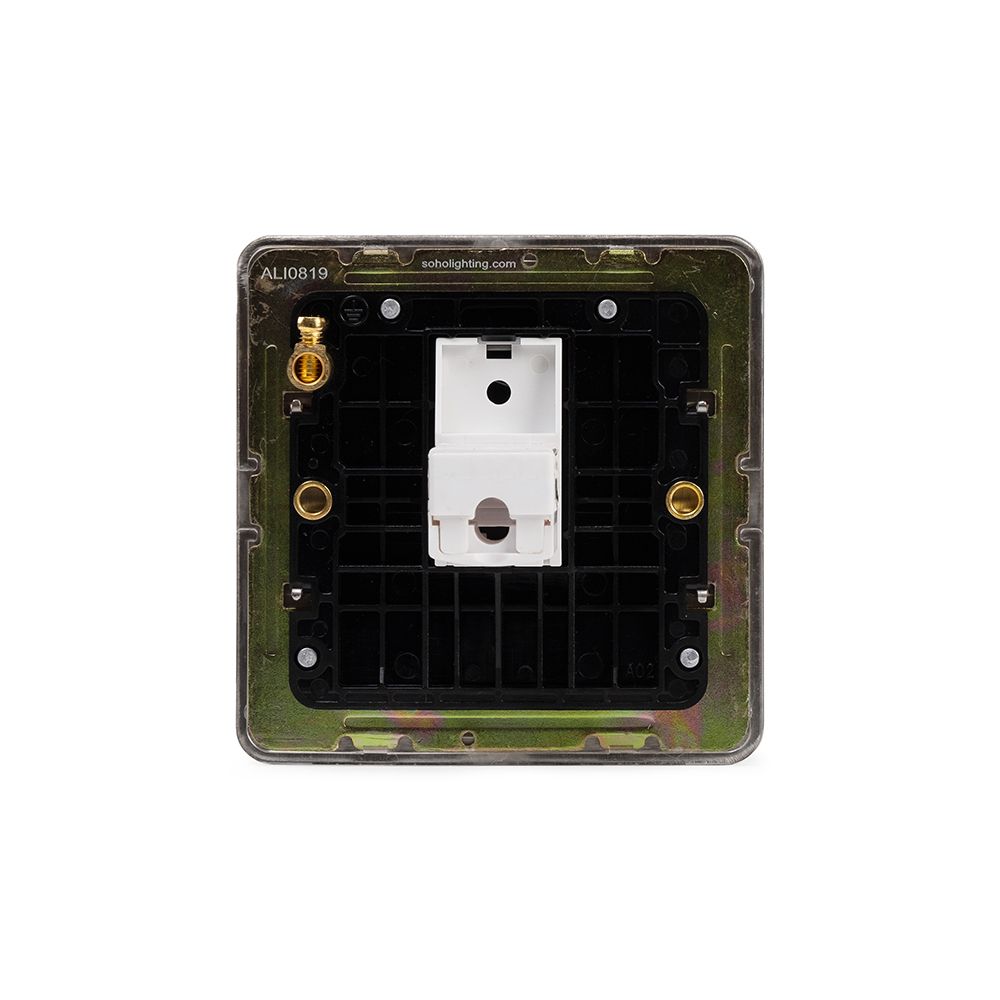 Soho Lighting Brushed Chrome Flat Plate 1 Gang Data Socket RJ45 ...